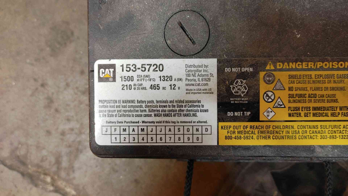 Caterpillar Maintenance Free 12V Battery 1500CCA 153-5720(104877 ...
